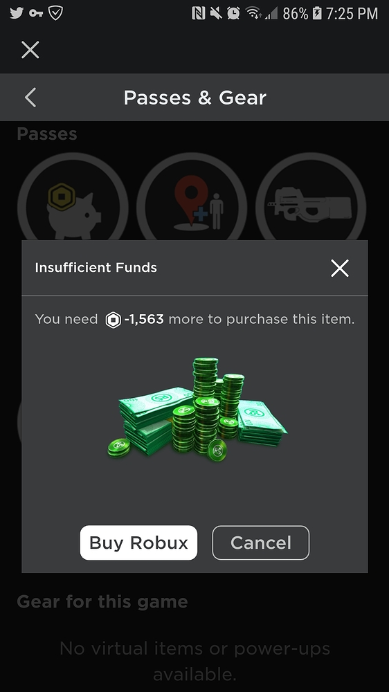 Purchase Failed with a negative requirement - Website Bugs - Developer ...