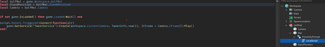 Moving Camera when ProximityPrompt is Triggered - Scripting Support - Developer Forum | Roblox