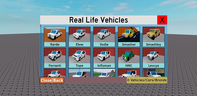 Car Spawner UI Design - Art Design Support - Developer Forum | Roblox