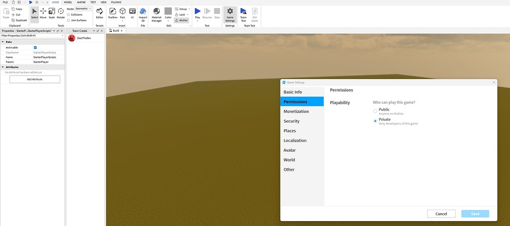Not being able to add people in studio - Platform Usage Support - Developer Forum | Roblox