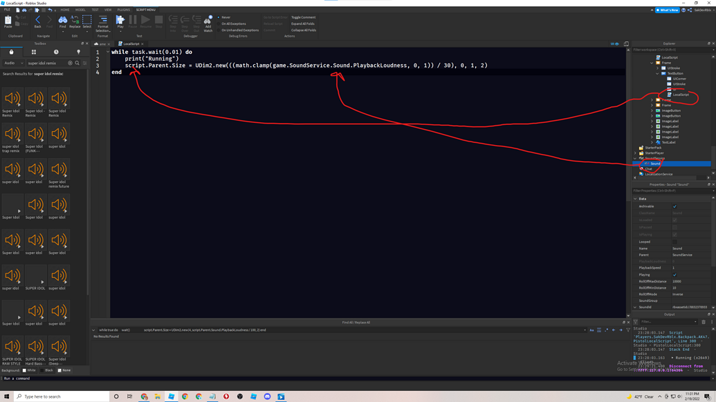 Audio visualizer for gui not working - Scripting Support - Developer Forum | Roblox