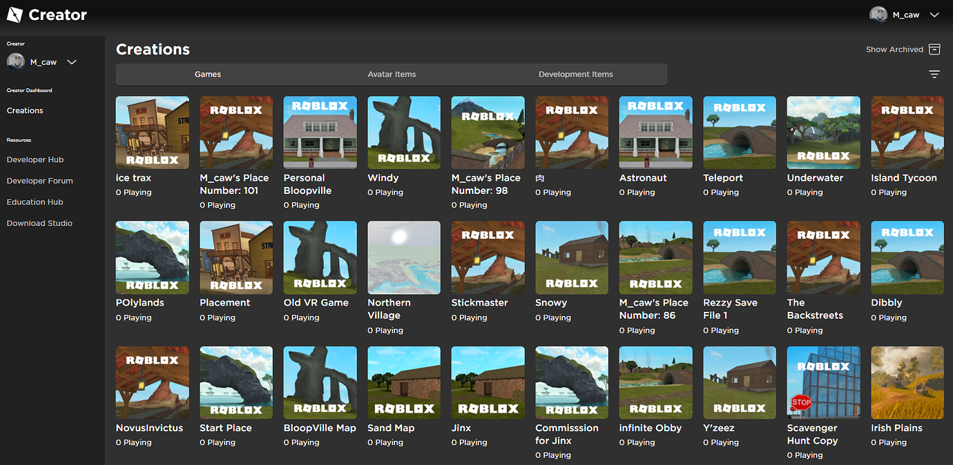 Creations Page Public Beta 🤭 - Announcements - Developer Forum | Roblox