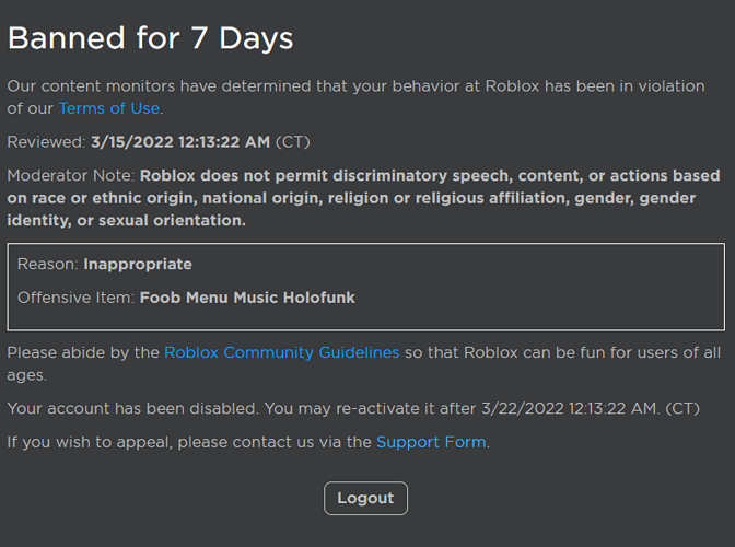 Is it possible to recover builds in Studio if your account is moderated ...