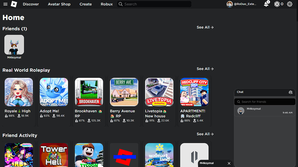 Roblox Home Page "Redesign" (just for fun) - Creations Feedback ...
