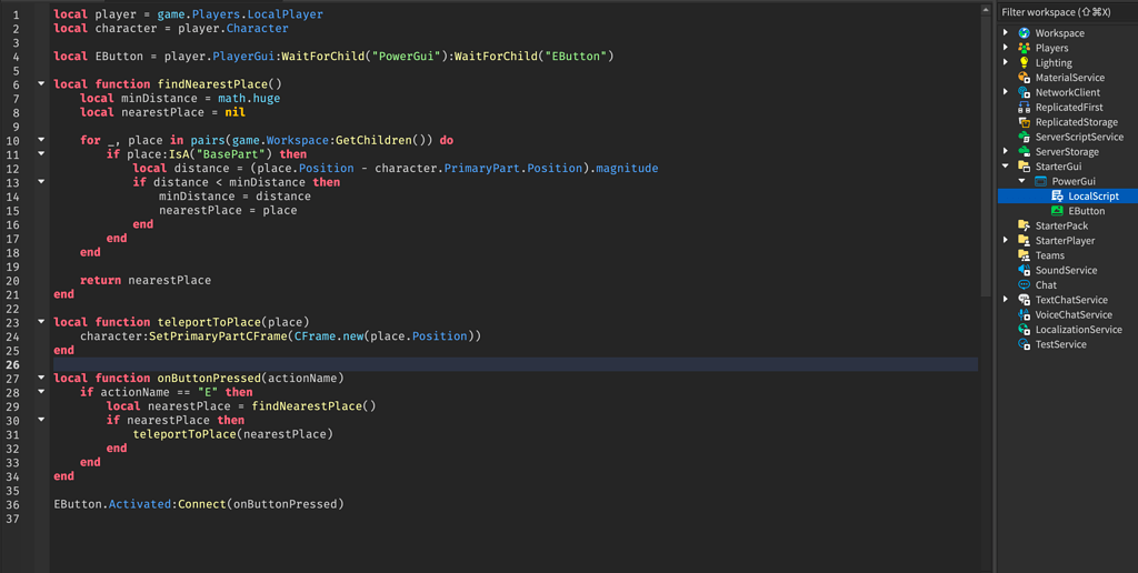 The problem with pressing a button - Scripting Support - Developer Forum | Roblox