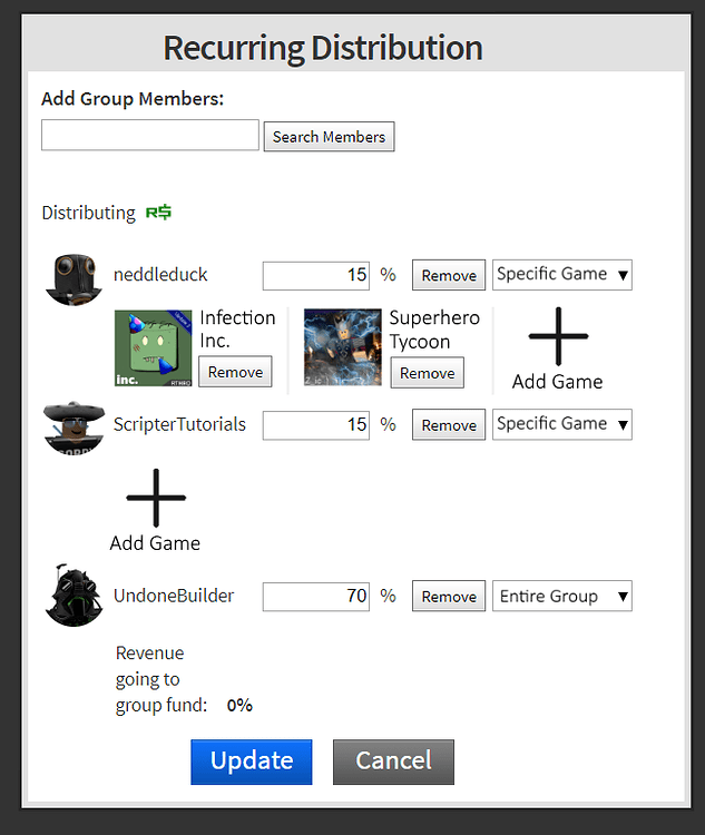 Advanced Payout Distribution - Website Features - Developer Forum | Roblox