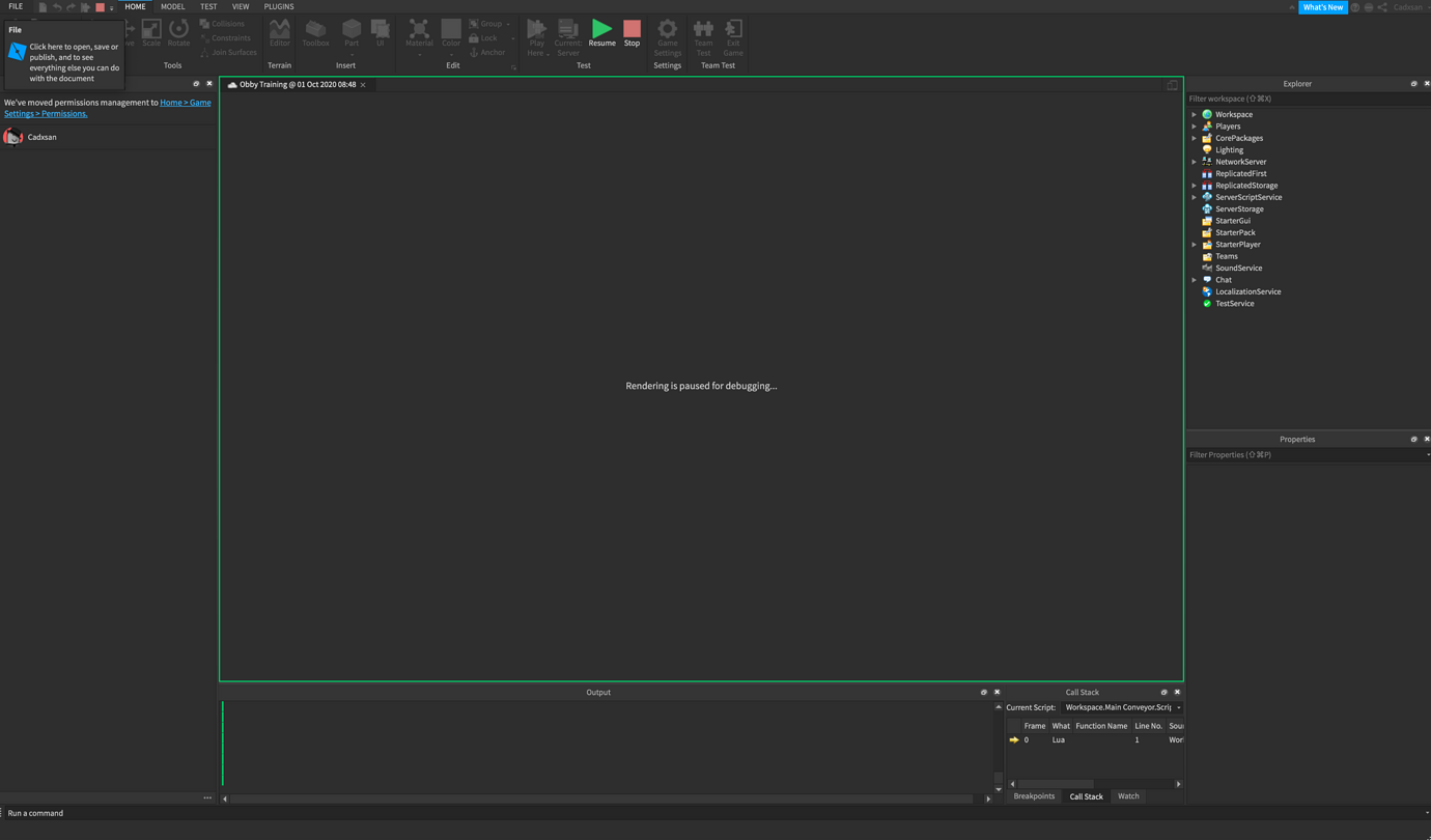Getting A Screen Saying Rendering Is Paused For Debugging Game Design Support Developer