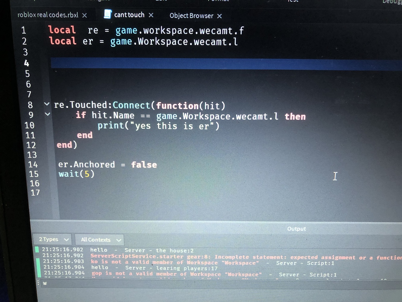 Whats wrong with this code - Scripting Support - Developer Forum | Roblox