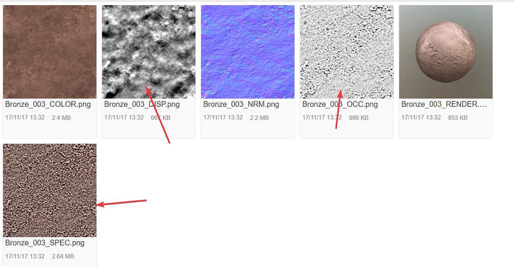 Which are the corresponding images for Metalness and Roughness maps ...