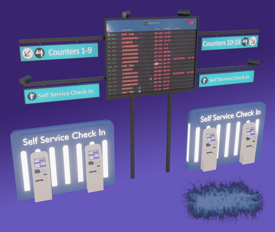 Flight board and self check in machines made for a client - Creations ...