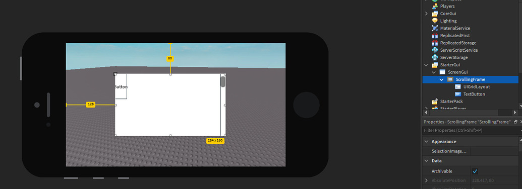 How to maintain content size of a scrolling frame with offset (or scale) - Scripting Support ...