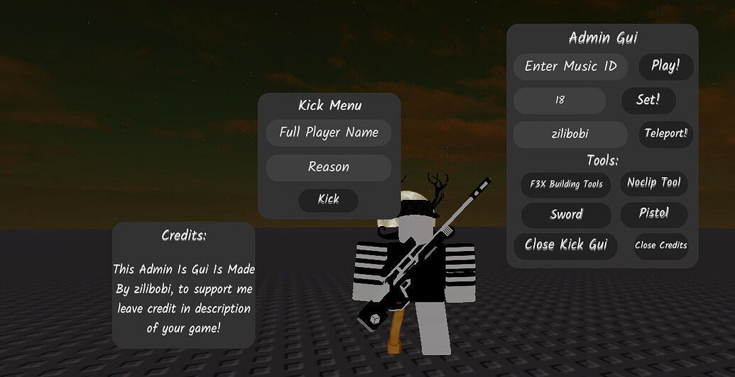 My admin GUI showcase! Offsale for now - Creations Feedback - Developer ...