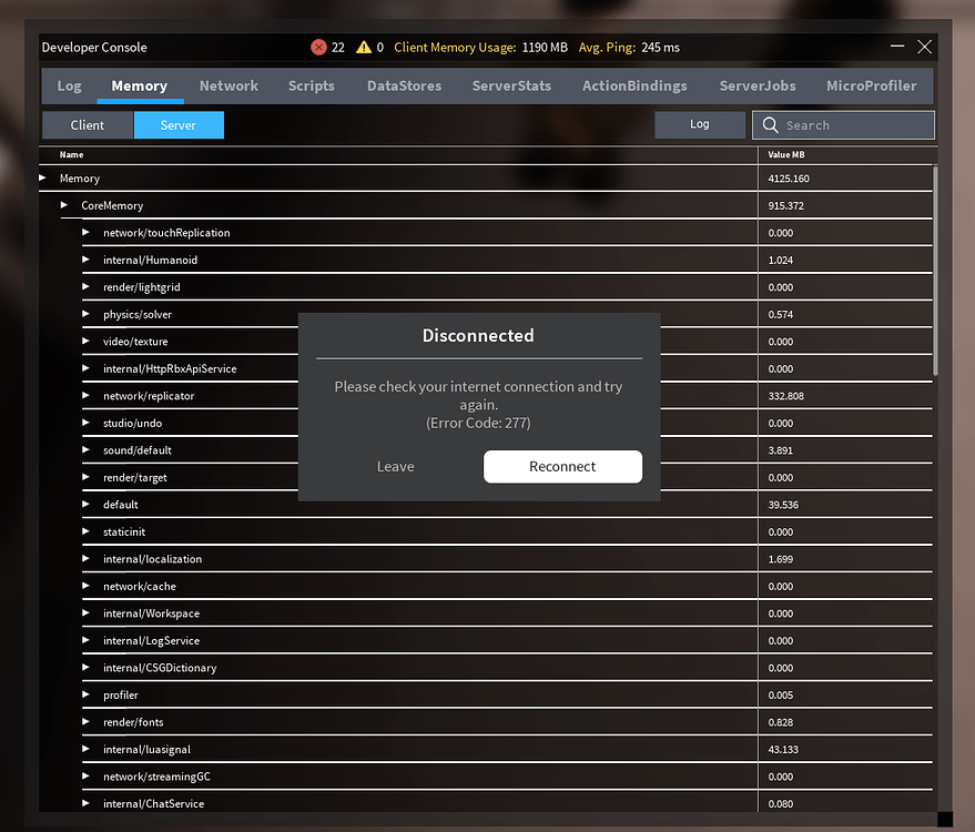 Servers crashing, possible memory leak - Scripting Support - Developer Forum | Roblox