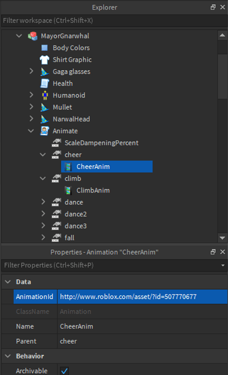 How can I make player still used their player choice animation, but I ...