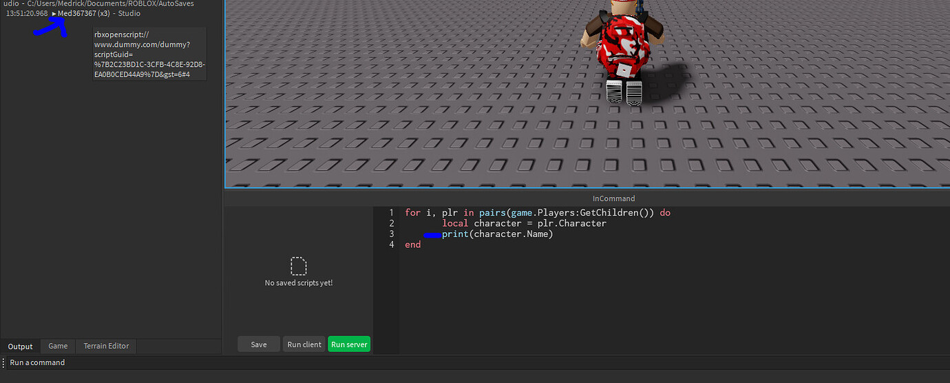 Checking All Characters For Objects - Scripting Support - Developer ...