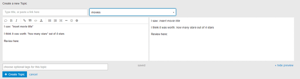Add a topic template for bug reports - Forum Help - Developer Forum ...