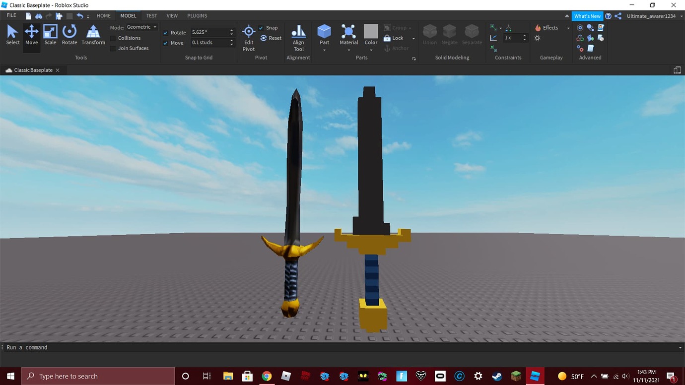 Minecraft styled linked sword! - Creations Feedback - Developer Forum ...