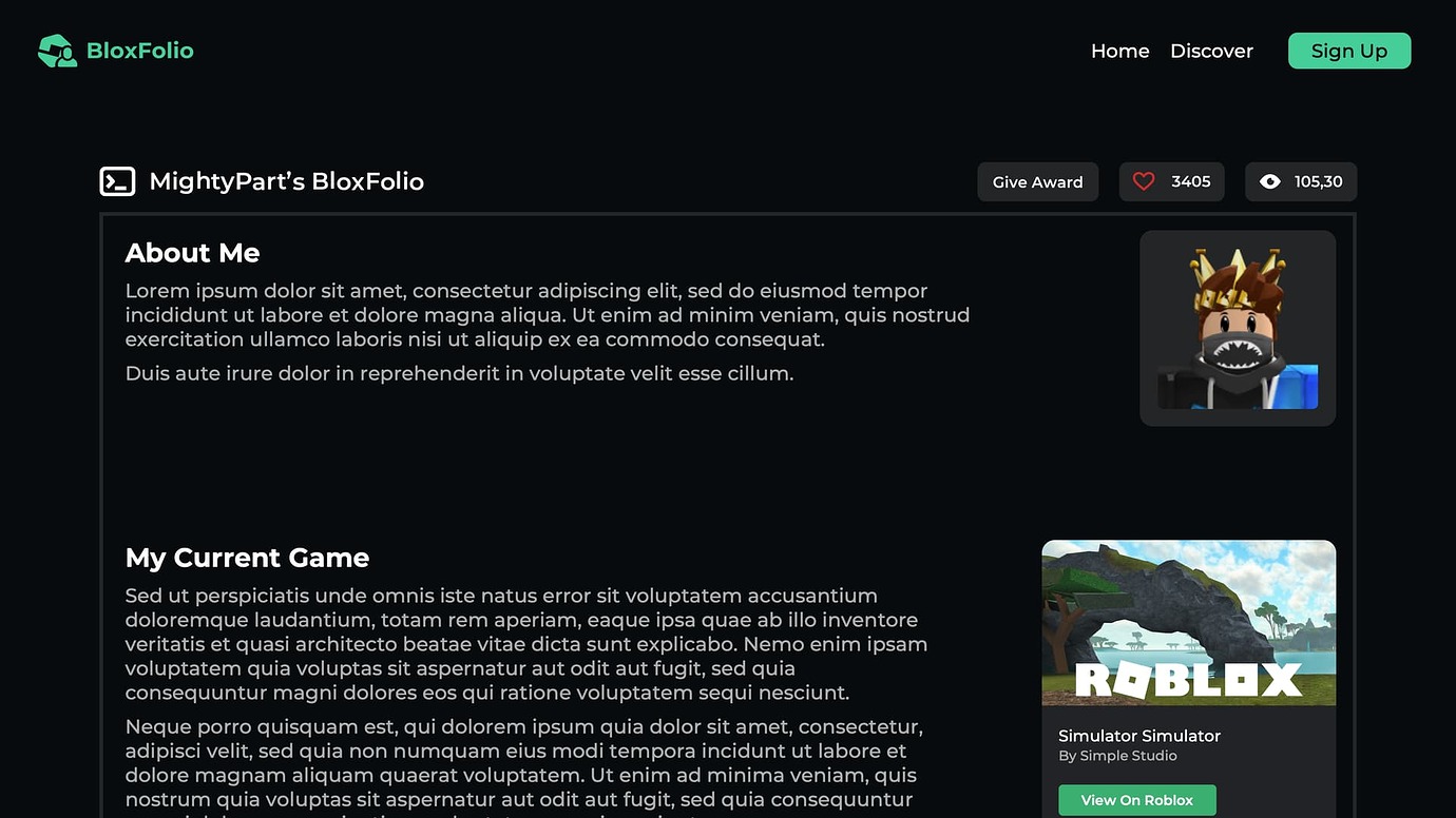 Feedback On Roblox Portfolio Creation Website - Creations Feedback ...