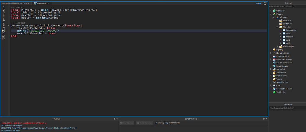 GUIs not enabling via script - Scripting Support - Developer Forum | Roblox