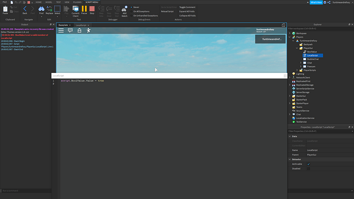 Why can't I activate Bool Values by Local Scripts? - Scripting Support - Developer Forum | Roblox