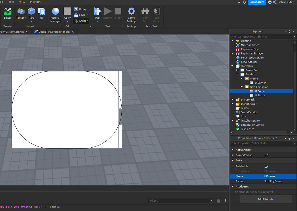 Bug with applying UI Corner to a scrolling frame - Scripting Support - Developer Forum | Roblox