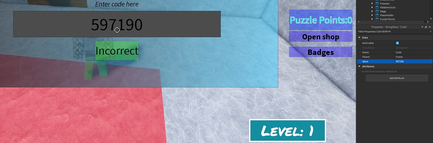 Help with my code gui - Scripting Support - Developer Forum | Roblox