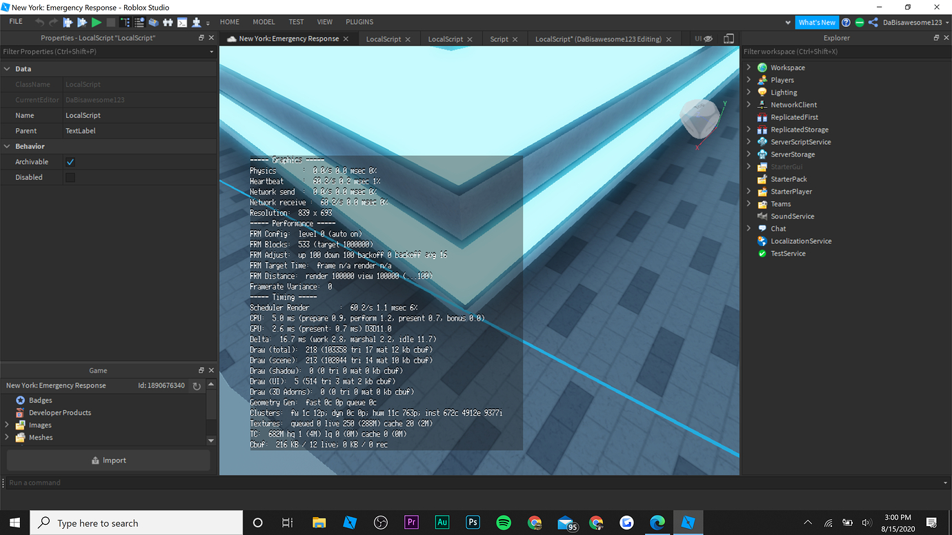 Remove studio performance stats - Game Design Support - Developer Forum | Roblox
