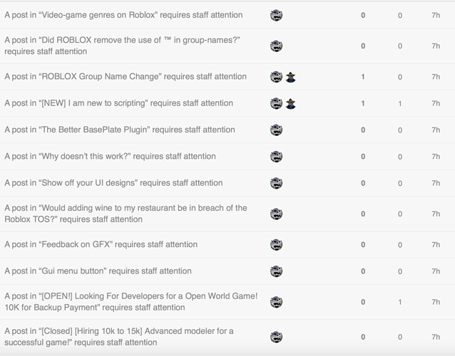 How does the flag queue work? - Forum Help - Developer Forum | Roblox