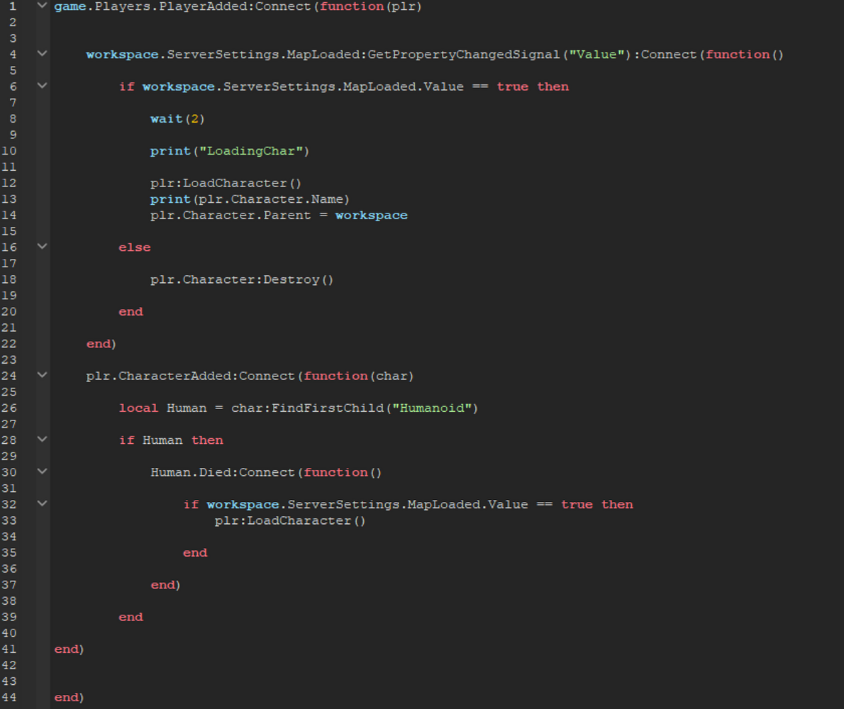 Loading Player When Map Loads Not Working Scripting Support Developer Forum Roblox