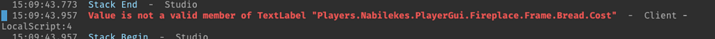 Value is not a valid member of TextLabel (ToolShop) - Scripting Support ...