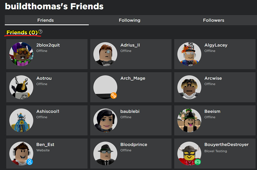 Friends doesn't show correct #s' of friends total - Website Bugs ...