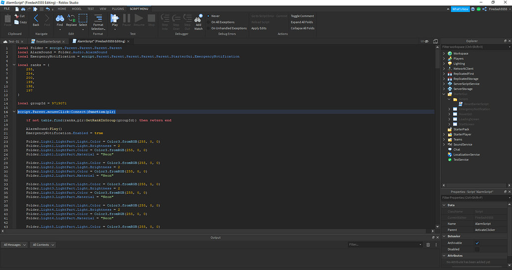 How do I make a click detector only available to multiple group ranks ...