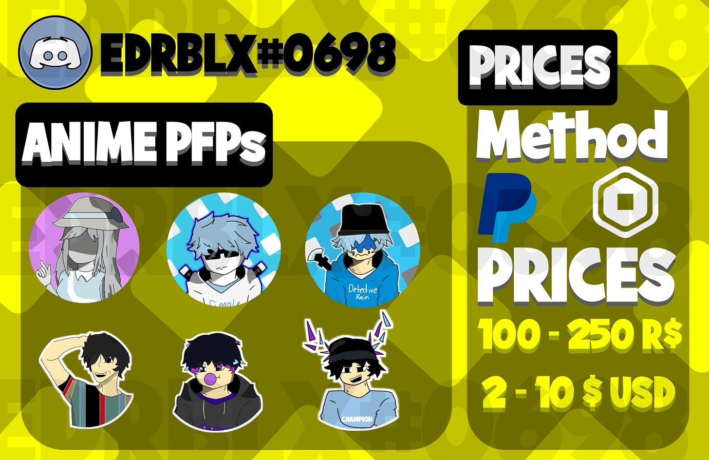 (Cheap) anime PFP artist - EDRBLX - Portfolios - Developer Forum | Roblox