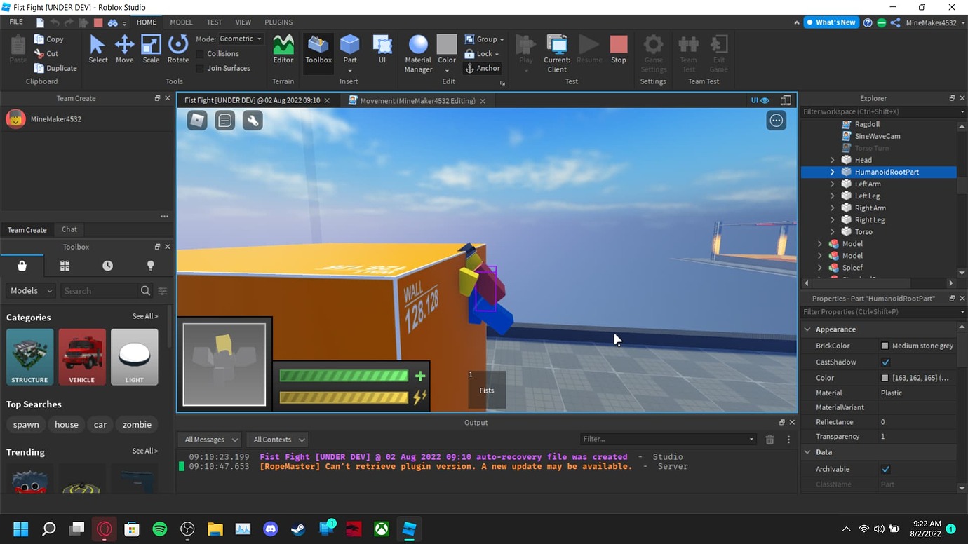Character falls when tweeing humanoidrootpart - Scripting Support ...