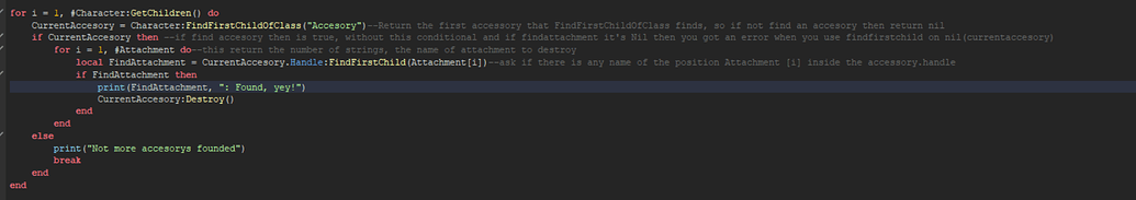 Script cannot detect some attachments after using FindFirstChild - Scripting Support - Developer ...