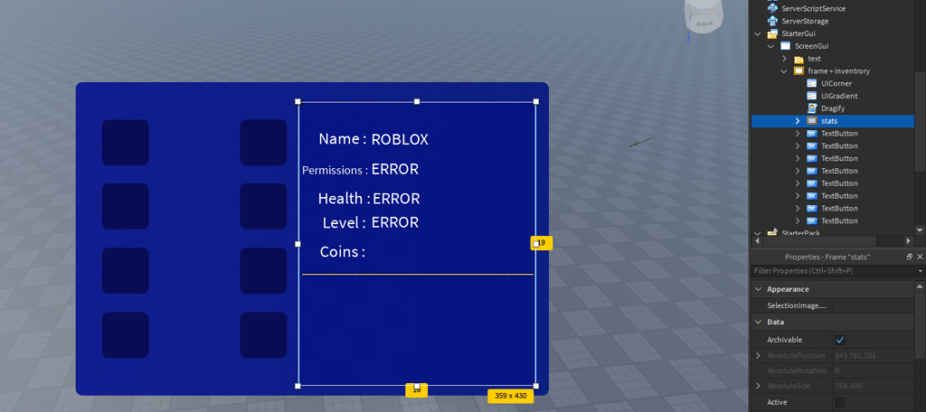 How would I move text labels into a Frame without changing positions ...