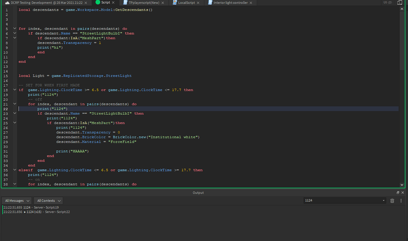 Clock time detection not working - Scripting Support - Developer Forum | Roblox