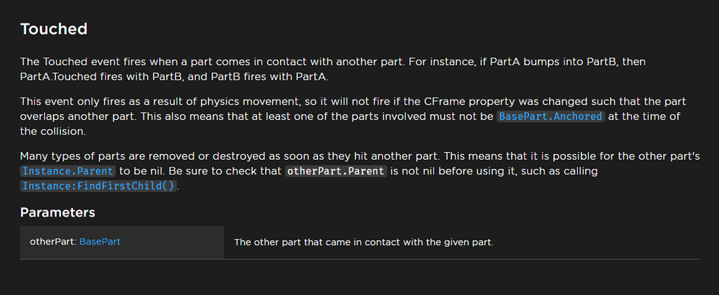 Include new workspace.TouchesUseCollisionGroups property in BasePart ...