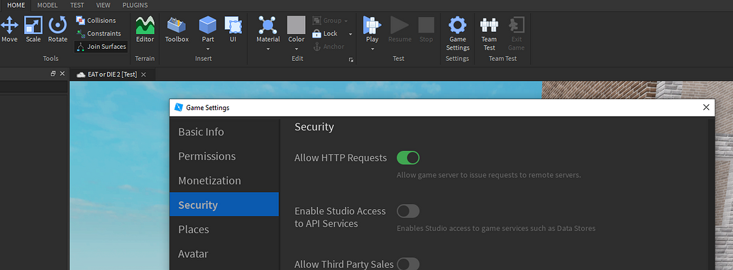 Game asking to enable HTTP Requests - Scripting Support - Developer ...