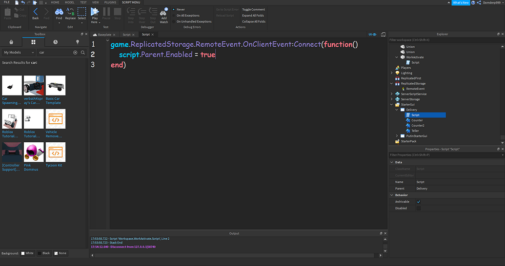 Gui Wont Show When Part Is Touched Scripting Support Developer Forum Roblox 2477