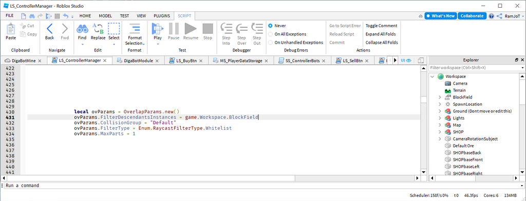Overlapparams Unable To Cast Value To Objects Scripting Support Developer Forum Roblox