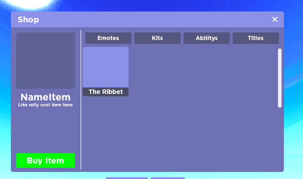 What are your opinions on the shop Gui for my game? - Art Design Support - Developer Forum | Roblox