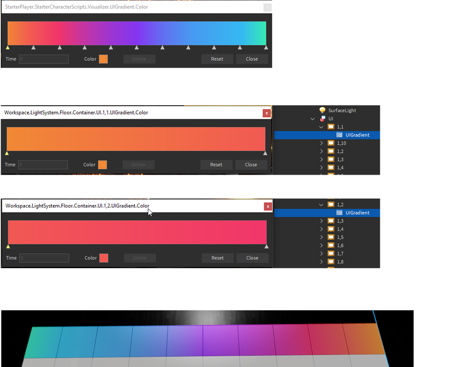 Visualizing gradient over several objects - Scripting Support - Developer Forum | Roblox