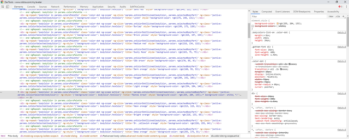 Hex codes of ROBLOX skin tones? - Art Design Support - Developer Forum ...