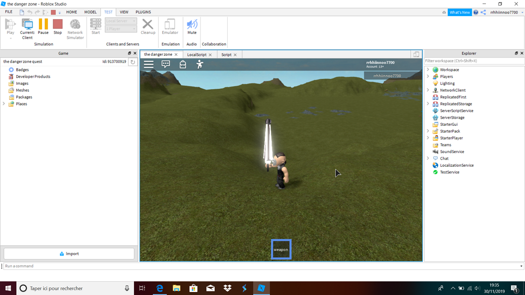 My Sword Animation Isint Working Properlysolved Scripting Support Developer Forum Roblox