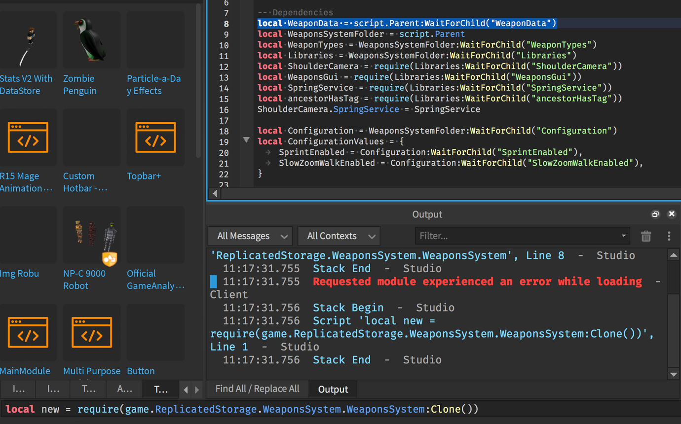 The command bar result is different with the script/localscript - Scripting Support - Developer ...