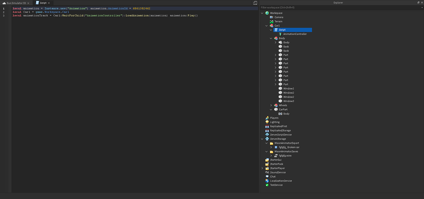 Moon Animator Car animation - Scripting Support - Developer Forum | Roblox