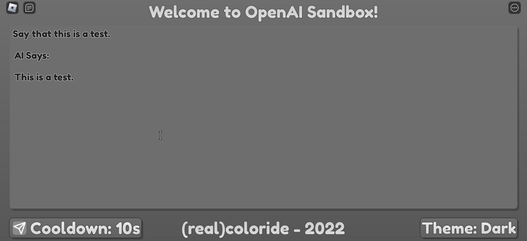 OpenAI in Roblox - Answers from an AI! - Creations Feedback - Developer ...