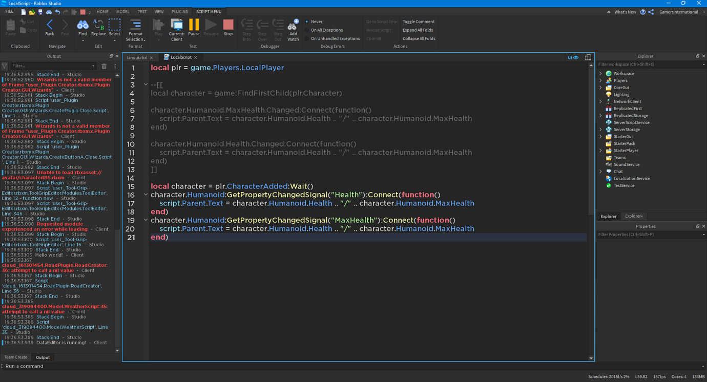 Scripting health bar - Scripting Support - Developer Forum | Roblox