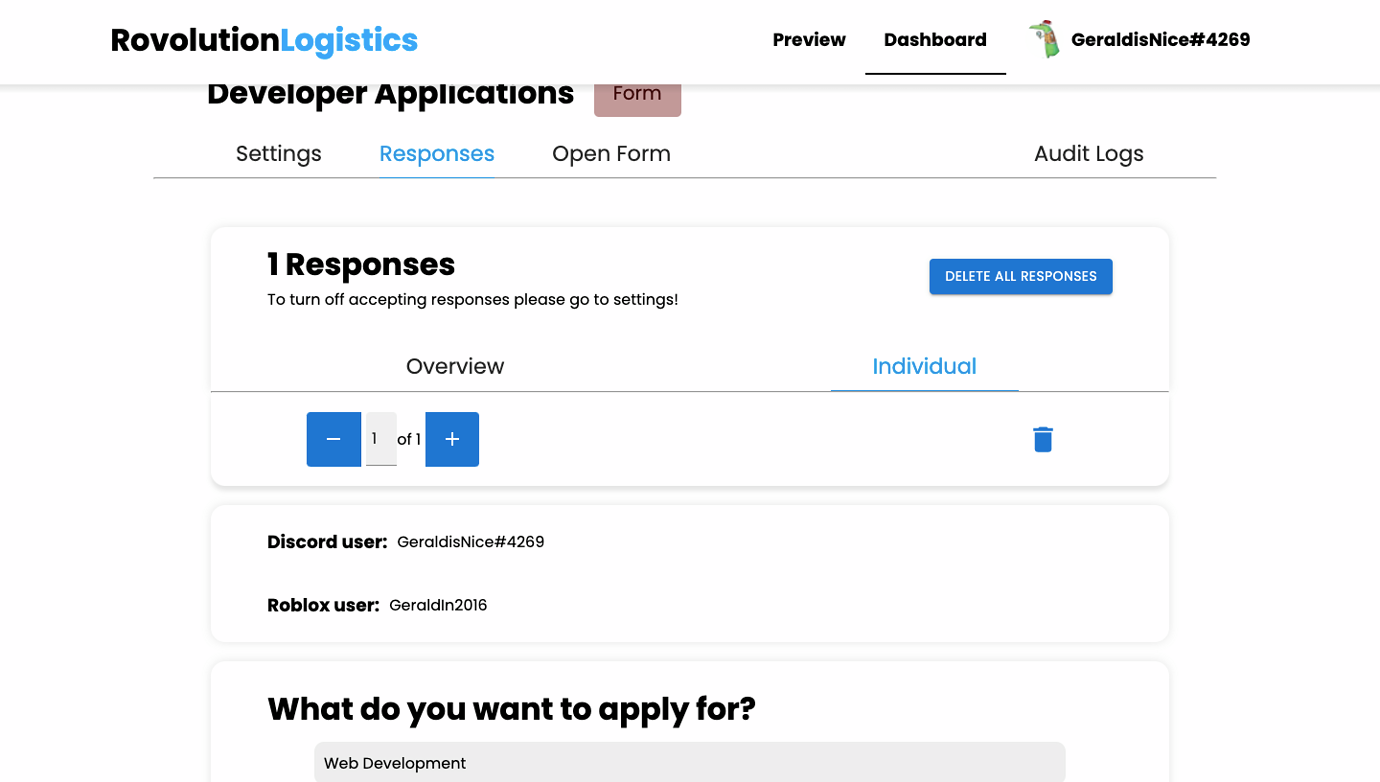 RovolutionLogisics - Forms System - Community Resources - Developer ...